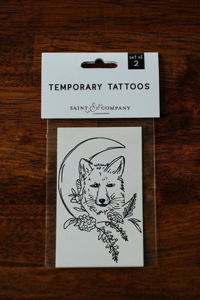 Fox + Moon Tattoo